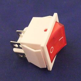 2 POLE ON/OFF ROCKER SWITCH W/LIGHT 15A