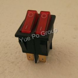 2 POLE ON/OFF ROCKER SWITCH W/LIGHT 15A